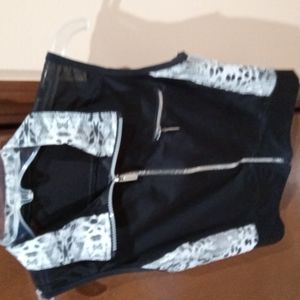 bebe | Tops | Bebe Sp Black And White Partial Meshing | Poshmark